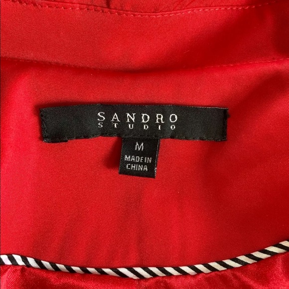 Sandro | Jackets & Coats | Sandro Medium Red Coat | Poshmark